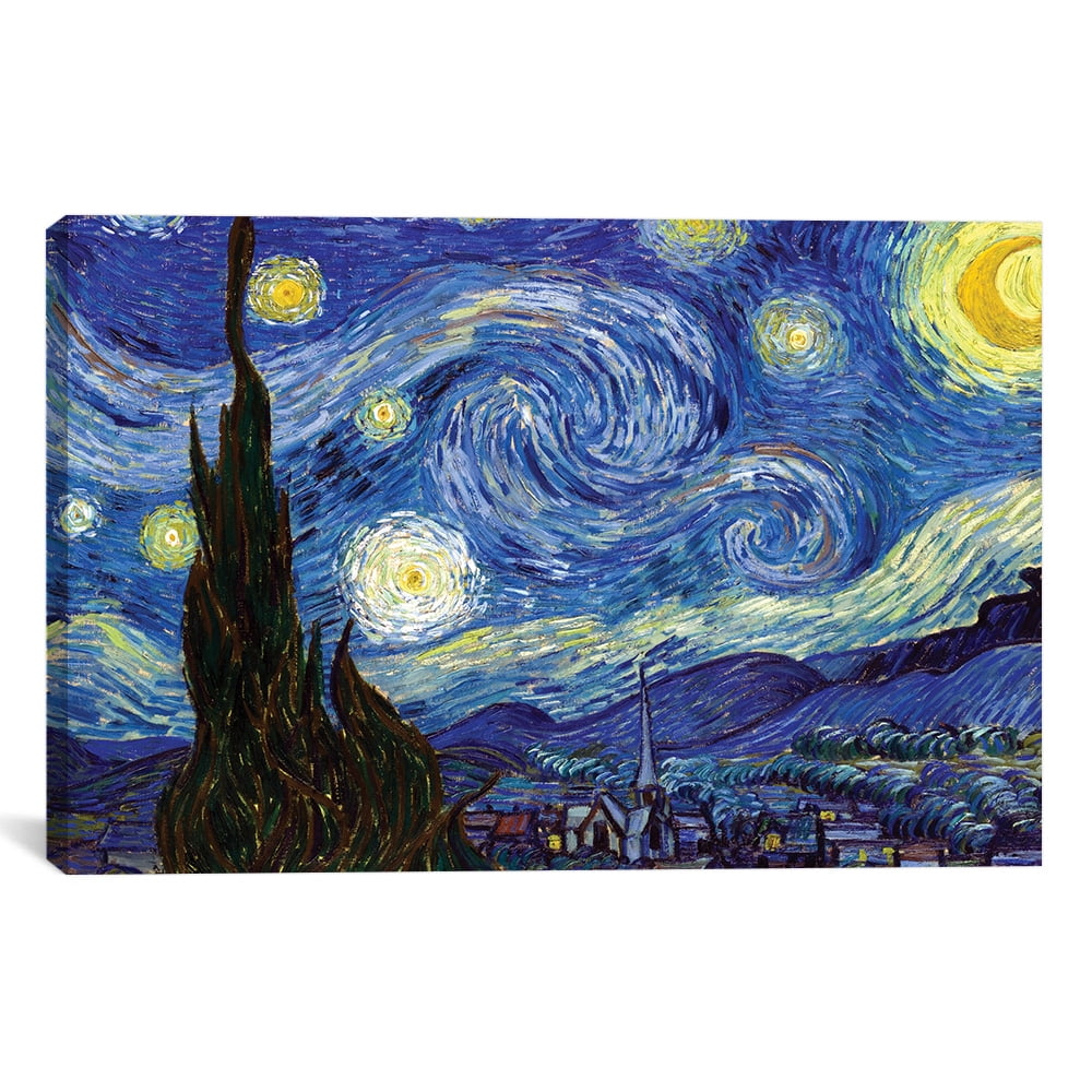Rectangle frame 24" X 36" Starry Night Artwork - Walmart.com