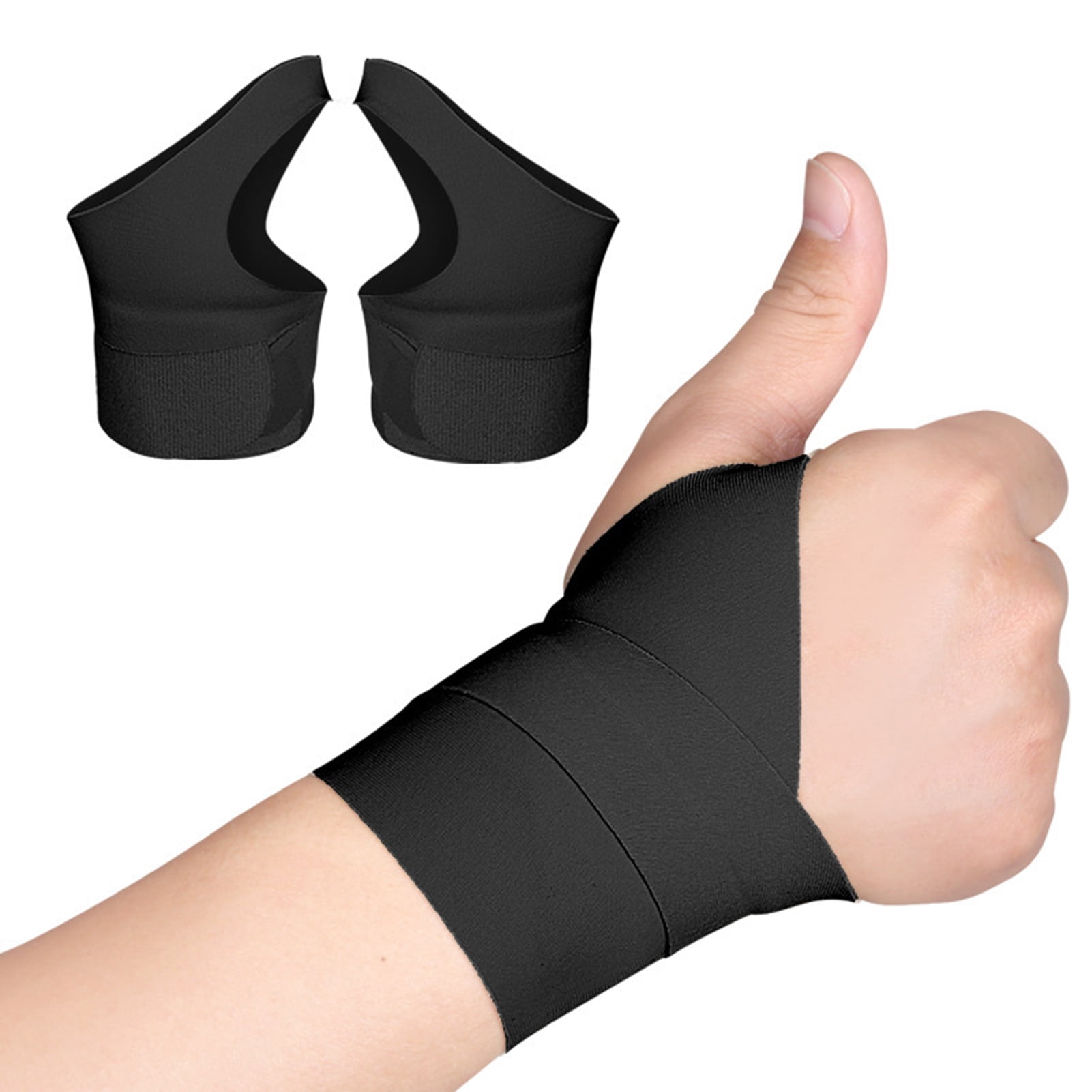 Dengjunhu 2 pairs Elastic Thumb Support Brace Layer- Soft Thumb ...