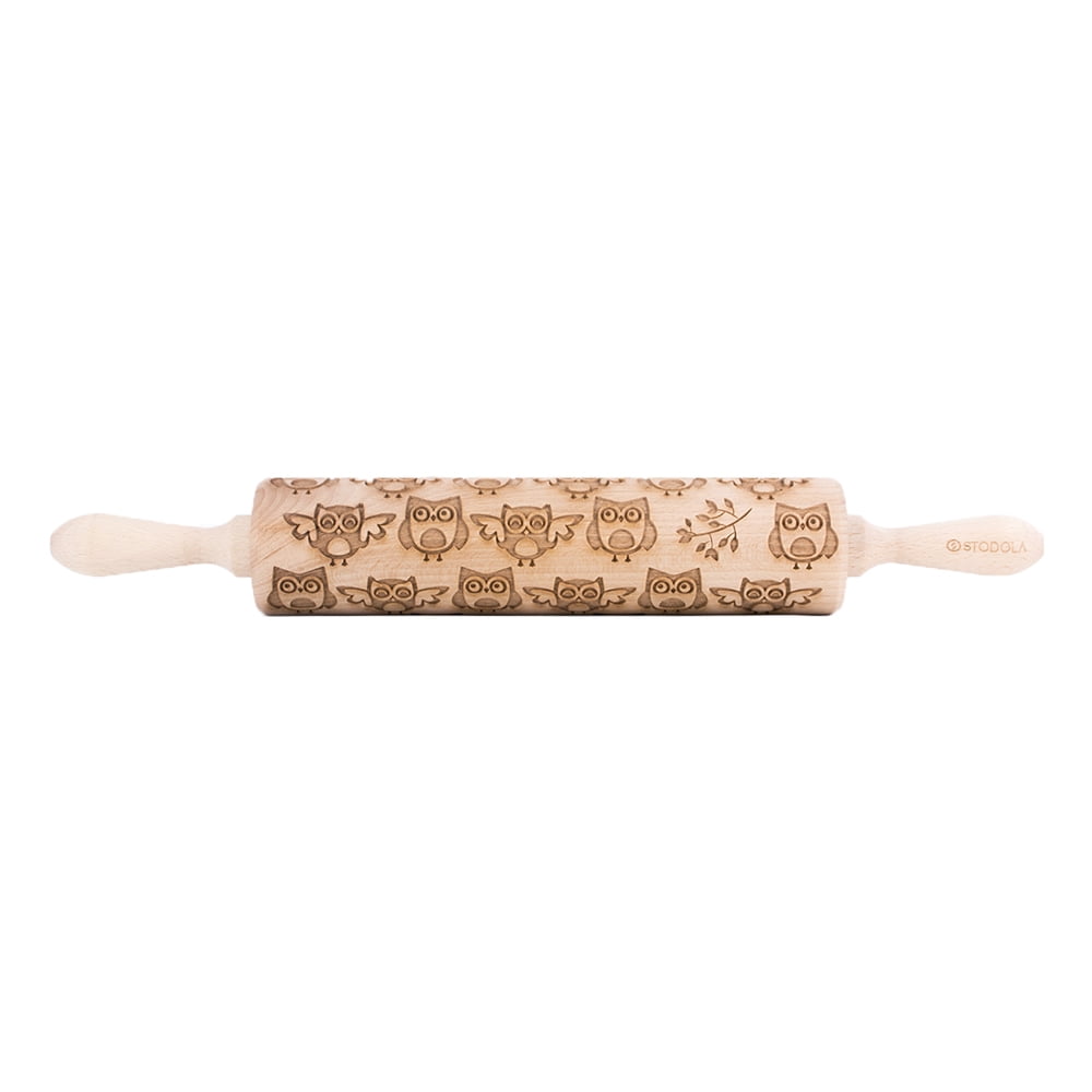 Stodola Engraved Large Rolling Pin with OWLS Pattern - Walmart.com