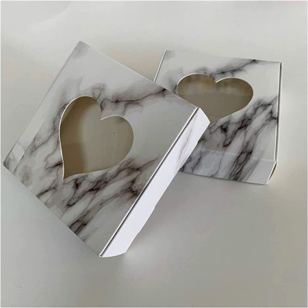 Box 50pcs Box Cute Square Packaging Box Wedding Party Favor Supplies ...