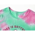 Beezizac 2-Piece Tie Dye Cat Pajamas for Girls Cute Summer Kid, Size 4T-18 - Walmart.com