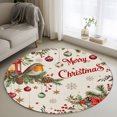 4ft Round Rug Merry Christmas Area Rugs for Living Room Bedroom ...