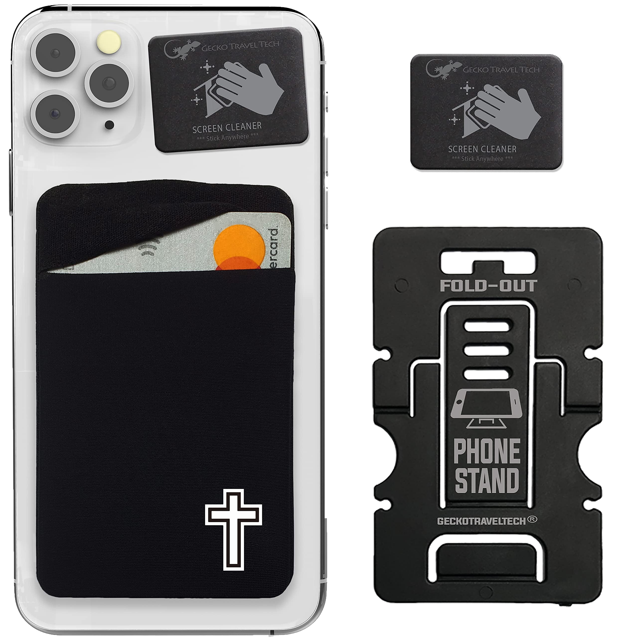 Gecko Travel Tech Phone Wallet Case Sticky Wallet for Back of Phone ...