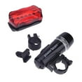 Bike Front Rear Light Set LED Headlight Flashlight Taillight Set Night ...