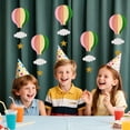 Classroom Ceiling Hot Air Balloon Decor – 3D Paper Garland with Clouds ...