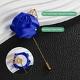 12-Pack Flower Lapel Pins for Men, Golden Leaf Rose Boutonnieres Pin ...