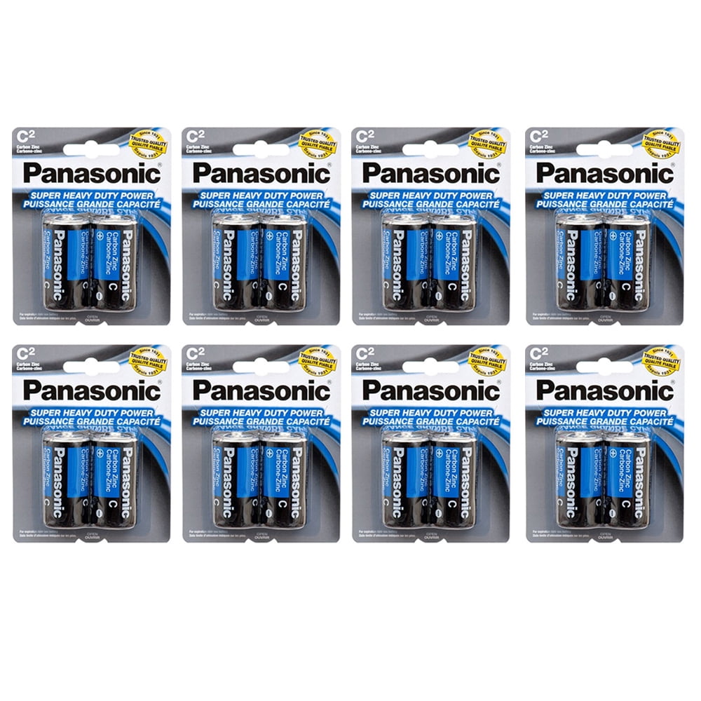 16 X Panasonic C Batteries Super Heavy Duty Carbon Zinc Battery 1.5V ...