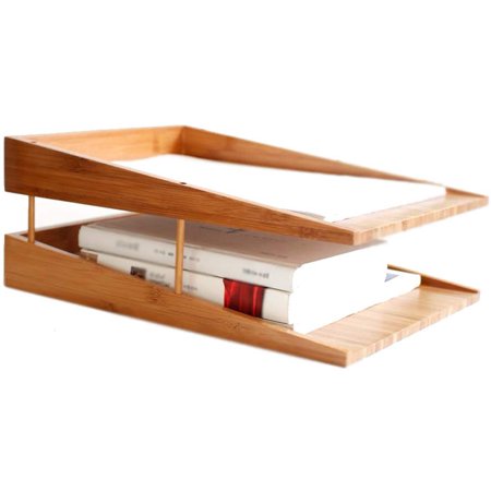 Bookcases Creative Bamboo Vertical A4 Paper Folder Storage Box ...