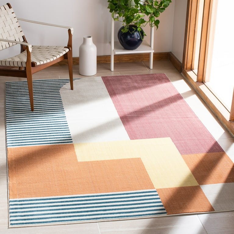 SAFAVIEH Orwell Milka Abstract Area Rug Rust Yellow 4 x 6 Walmart