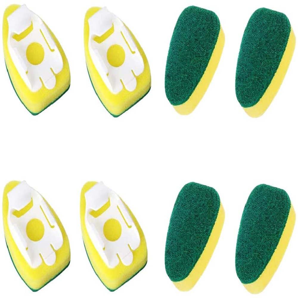 8 Pcs Dish Wand Refills Replacement Sponge Heads Scouring Scrubber Pads ...