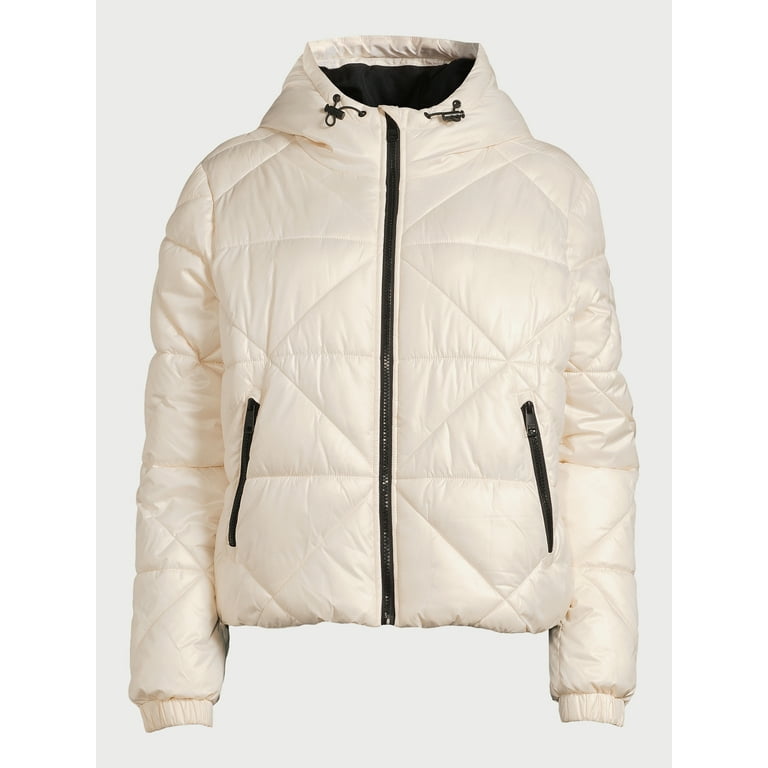 Love & Sports Women's Puffer Jacket with Hood, Sizes XS-3XL Love & Sports Women's Puffer Jacket with Hood, Sizes XS-3XL