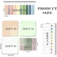 700 Sheets Pastel Transparent Sticky Notes, Clear Waterproof 3 x 3 inch ...
