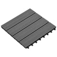 WPC Tiles 11.8"x11.8" 11 pcs 11 ft² Gray - Walmart.com