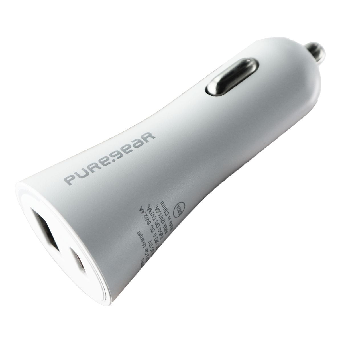 PureGear (30-Watt) LightSpeed USB and USB-C Dual Port Car Charger ...