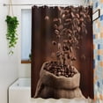Coffee Beans Shower Curtains for Bathroom, Vintage Country Bagged ...