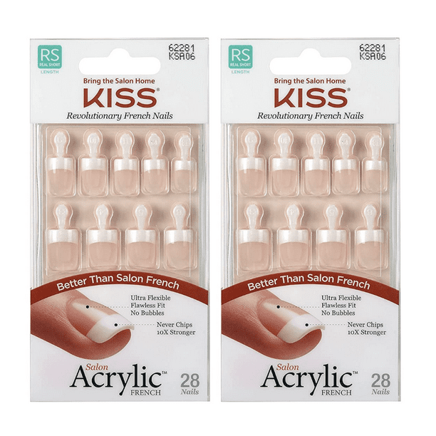 KISS Salon Acrylic Natural Nails (KSA06 - 2 PACKS) - Walmart.com
