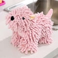 Cute Dog Chenille Hand Towel, Chenille Dog Hand Towel, Super Soft Water ...