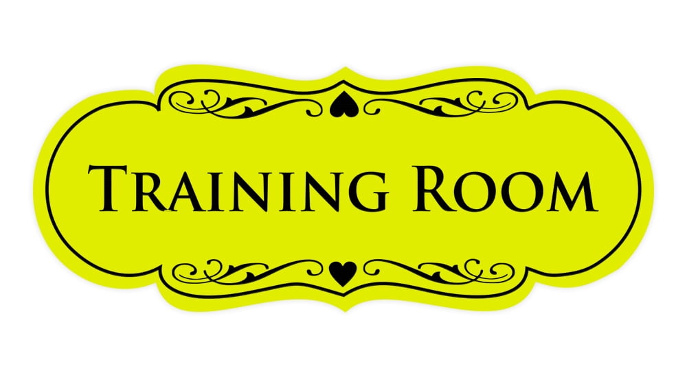 Signs ByLITA Designer Training Room Sign (Yellow / Black) - Large ...