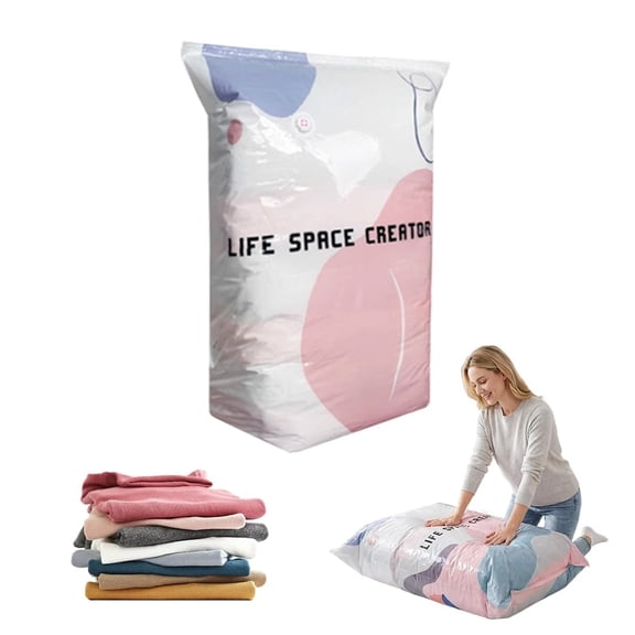 1 Pack No-Pump 3D Vacuum Storage Bags - Better Life Space Creator ...