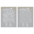 Gray and Gold Glittering Graduation, Word Search Graduation Game Cards ...