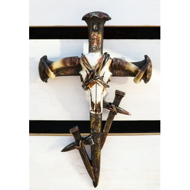 Rustic Western Distressed Faux Wooden Barbed Wires Heart Plaque Wall ...