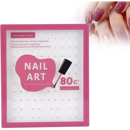 Nail Color Card Book, 80 Colors Nail Tip Color Display Book Chart ...