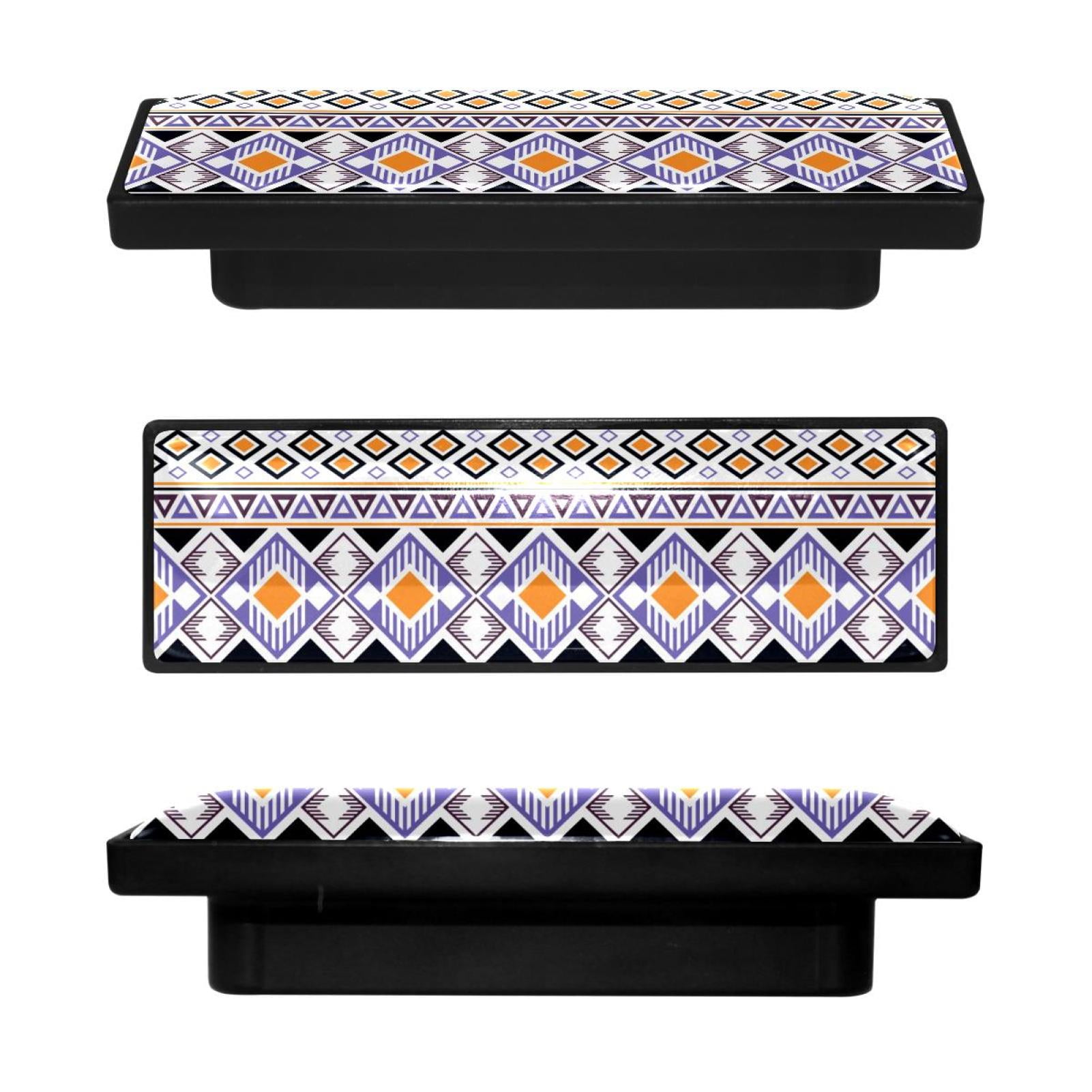 4 Pcs Rectangle Cabinet Handle Cupboard Knob Drawer Pulls Handle Tribal ...