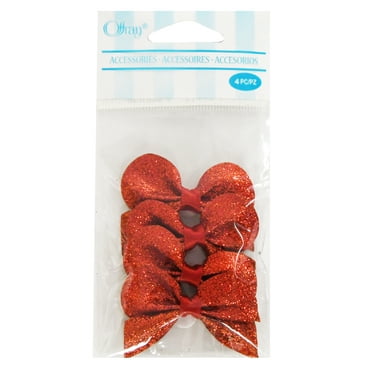 Offray Accessories, Hot Pink 5/8 inch 2 Loop Bow with Pearl Accessory ...