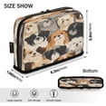 8.3"x5.9" Large-Capacity Multi-Pocket Vertical Pencil Case Vintage ...