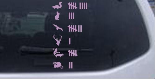 Keeping Count Roadkill Animals Car or Truck Window Decal Sticker ...