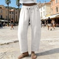 Barrel Linen Pants Women Boho Palazzo Cotton Drawstring Plus Size ...