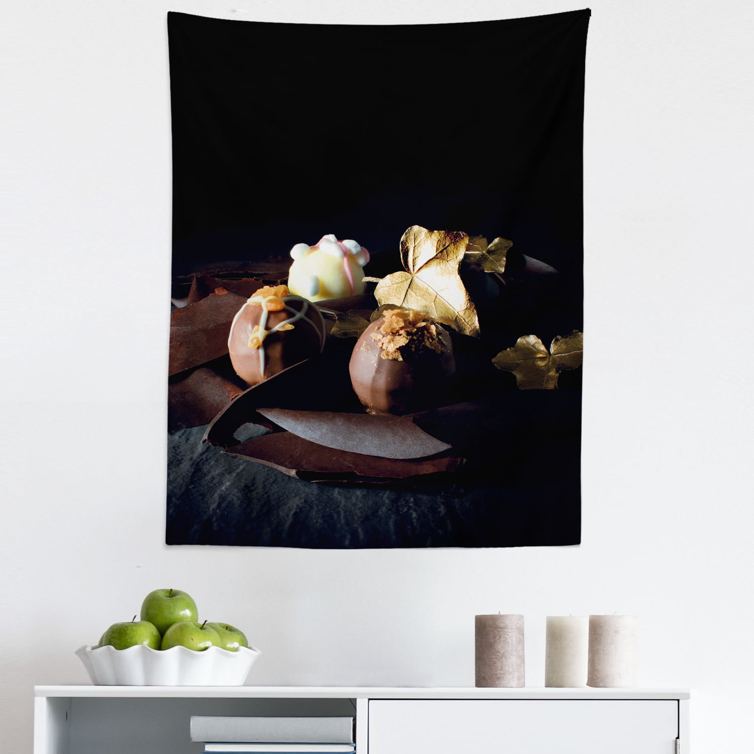 Food Tapestry, Chocolate Truffles Delicious Sweets Cuisine Cooking Art ...