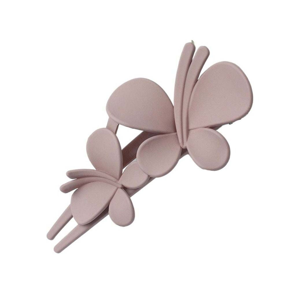 Frosted Double Butterfly Duckbill Clip, Horizontal Clip, Back Head ...