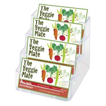 Officemate Business Card Holder Rack, 4-Tier, Clear (23015) - Walmart.com