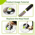 360° Rotating Spin Mop and Bucket Set, Long Handle Floor Mop with 4 ...
