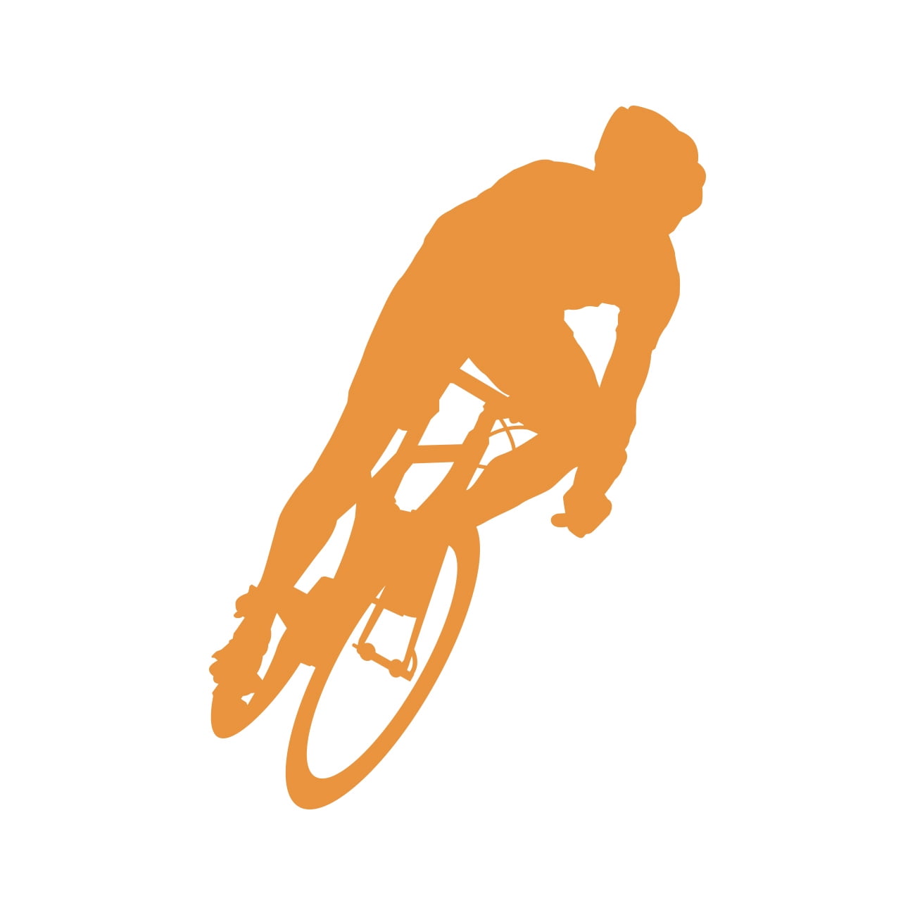 Cyclist Sticker Decal Die Cut - Self Adhesive Vinyl - Weatherproof ...