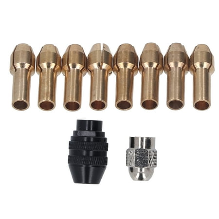 Drill Chuck Collet Set, Keyless Chuck High Accuracy 1/32in To 1/8in ...