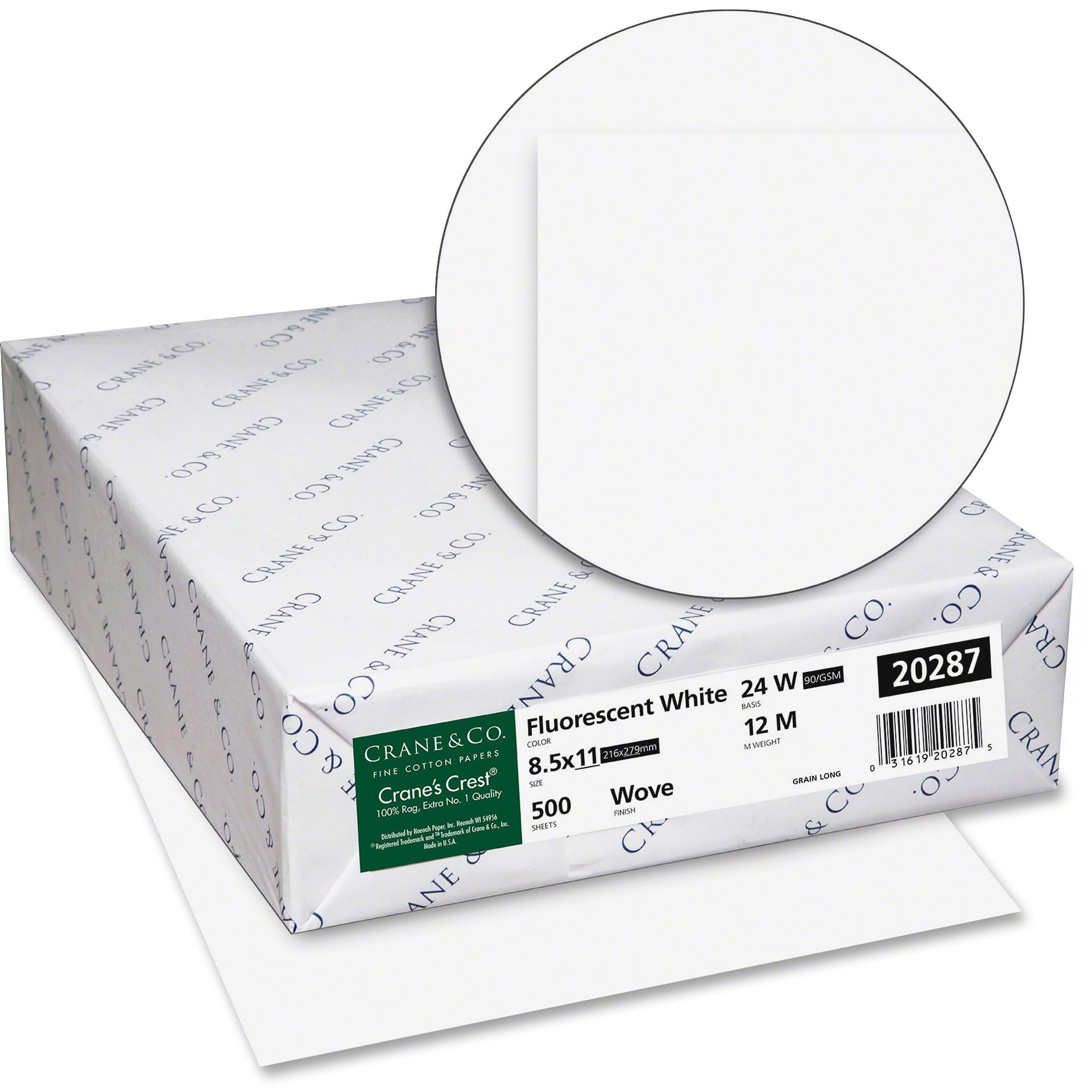 Crane's Crest, NEE20287, Premium Paper, 500 / Pack, Bright White ...