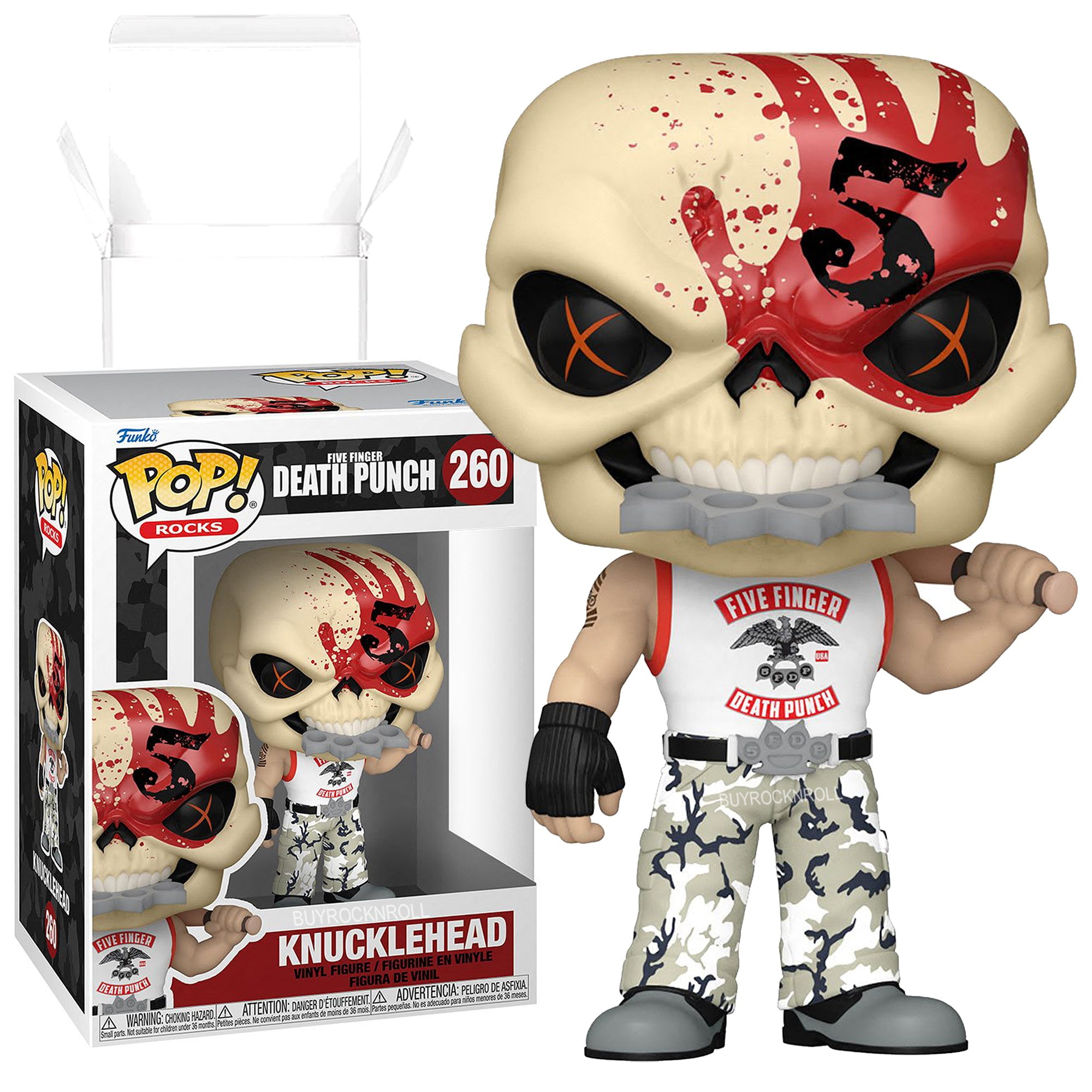 Five Finger Death Punch Funko 2022 POP Rocks FFDP Mascot Knucklehead ...