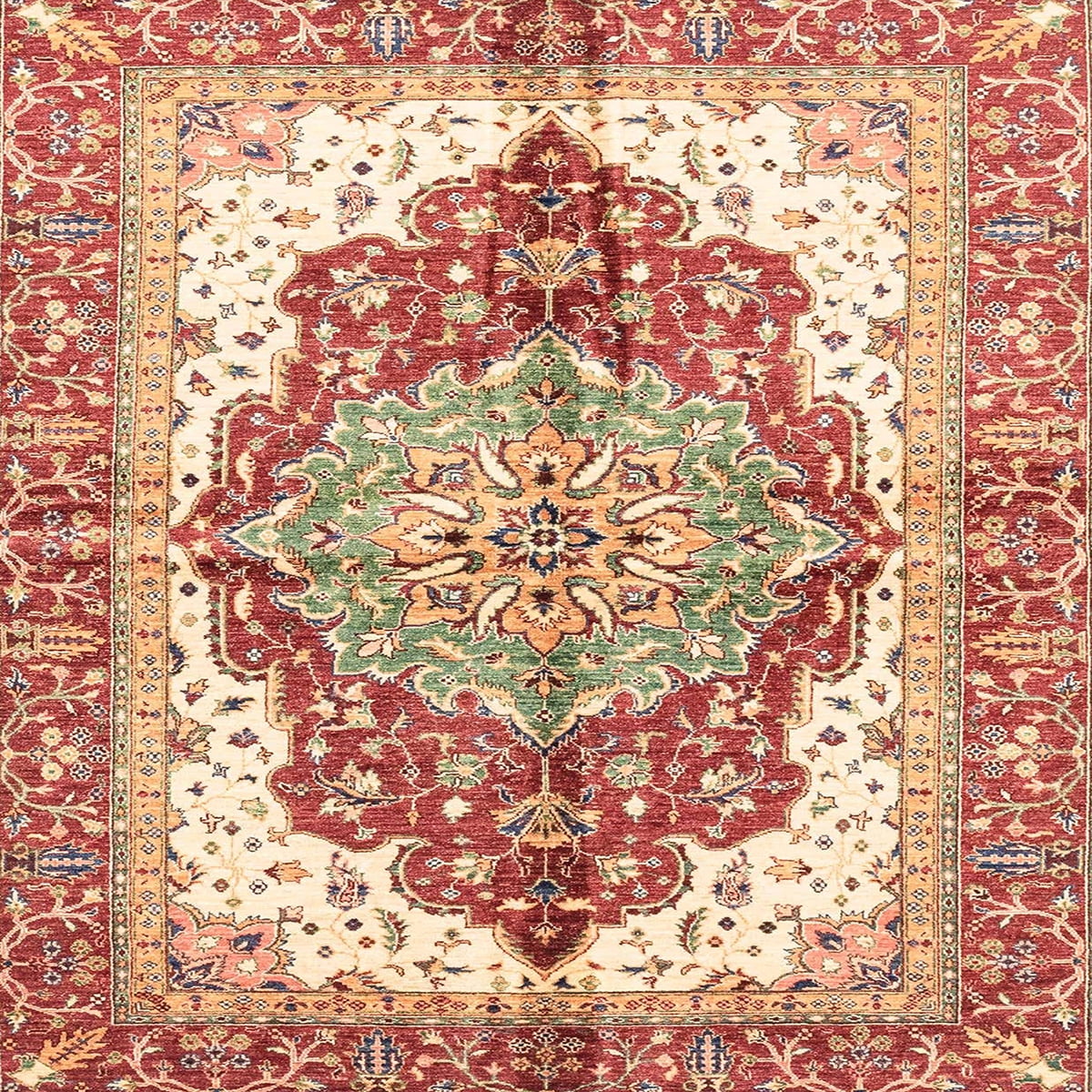 Ahgly Company Indoor Square Abstract Red Persian Area Rugs, 6' Square ...