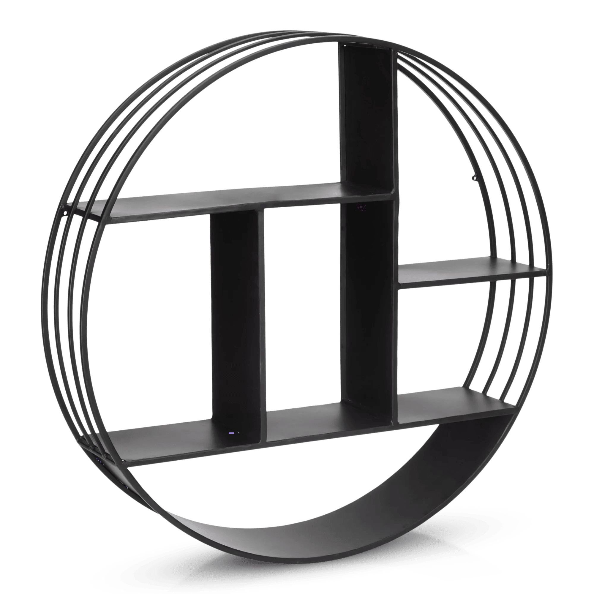 Click here for Bouclair Black Round Metal Wall Shelf 28 prices