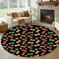 8ft Round Rug Merry Christmas Area Rugs for Living Room Bedroom ...