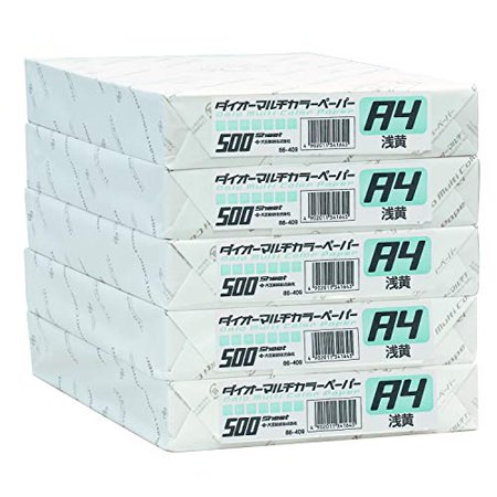 Plus copy paper Color paper A4 2500 sheets (500 x 5) Light yellow 86-40 ...