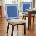 Blue Back Pattern Retro Greece Chair Covers Set of 4 Abstract Geometric ...
