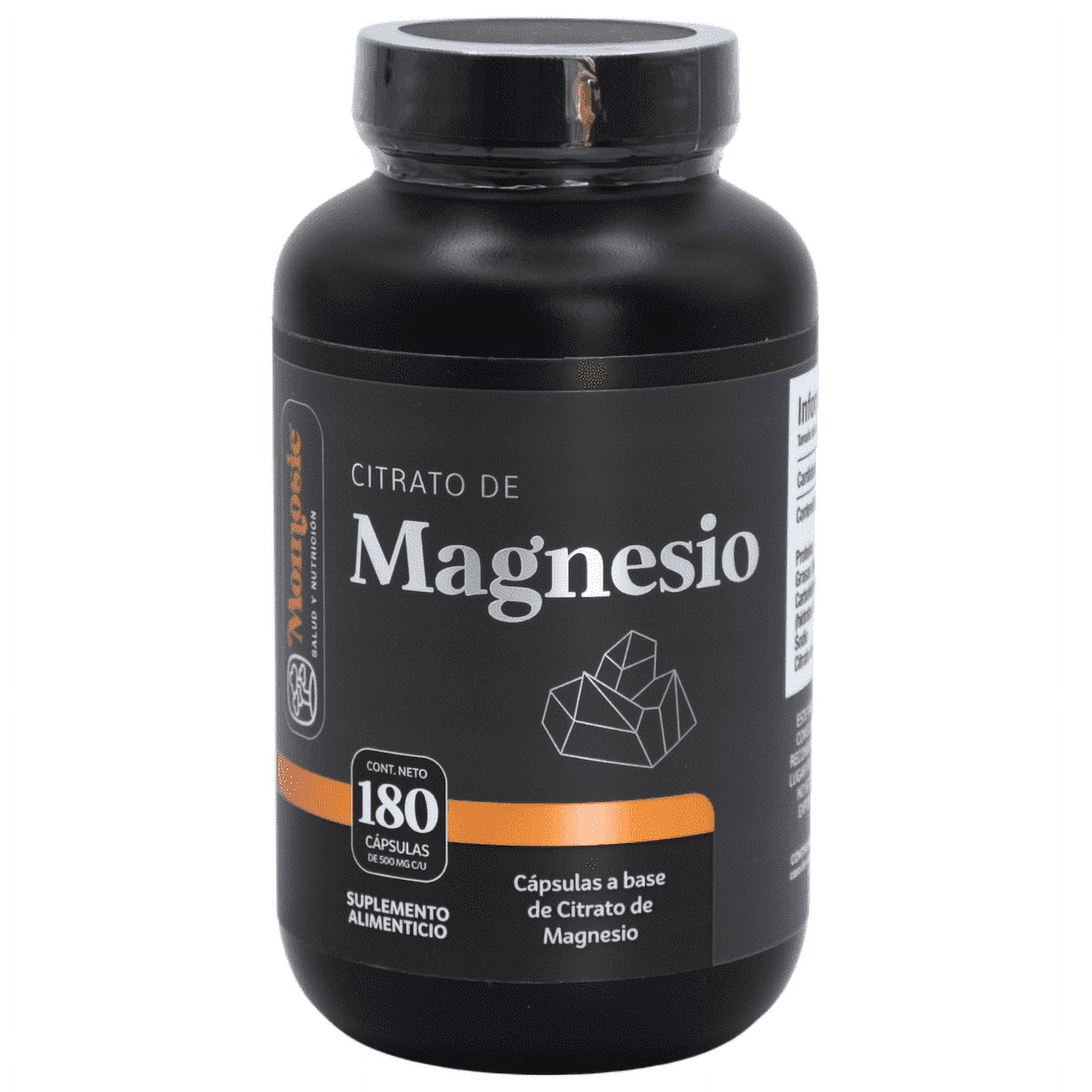 Citrato De Magnesio Puro | 180 Cápsulas | Ideal Para Uso Diario | Dura ...