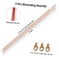 ANYWAY.GO 3 Pcs Grounding Rod with Copper Ground Rod 4ft Electrical ...