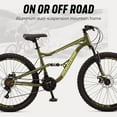 Mongoose Bash Aluminum Suspension Mountain Bike, 21 Speeds, 26-Inch ...