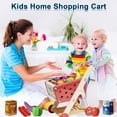 Shopping Carts for Kids, Trolley Play Set with Pretend Food and ...