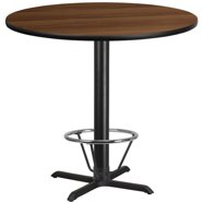 42" Square Natural Laminate Table Top With Table Height Round Base ...