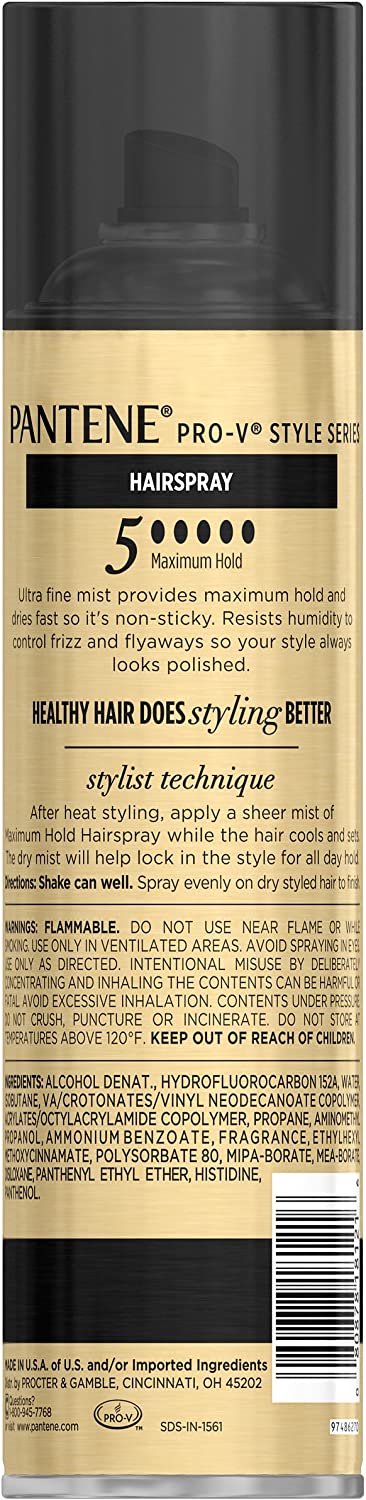 Pantene Pro-V Maximum Hold Aerosol Hair Spray, 11 Fluid Ounce by ...